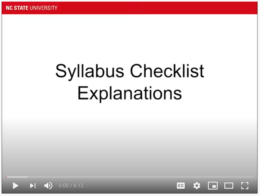 Syllabi Guidance for Faculty | Undergraduate Courses, Curricula, and ...